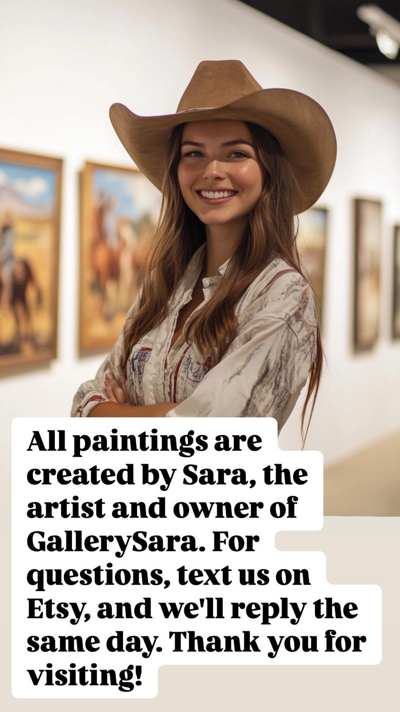 Resilient Spirits Oil Painting on Canvas Western Art for Home Decor - Etsy