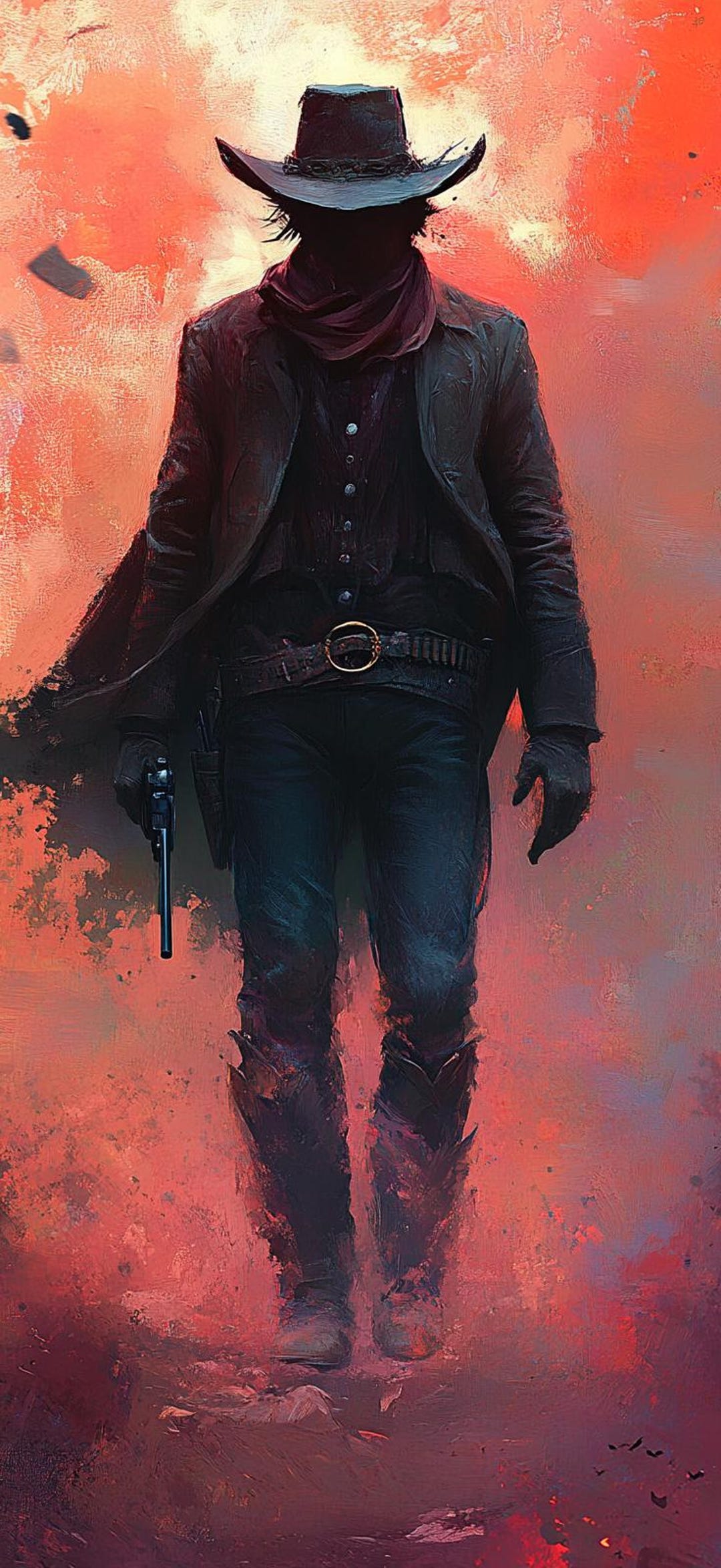 Outlaw in Bloom Oil Painting on Canvas 30x52 Inches Western Art Decor ...