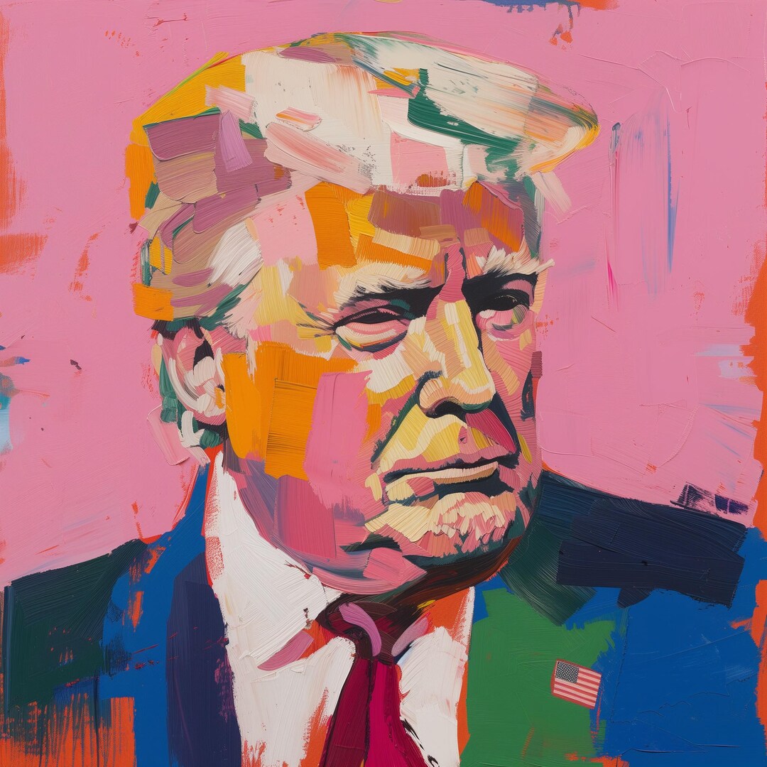 Original Oil Painting of Trump - 30x30 Inches - Unique Western Art Home ...