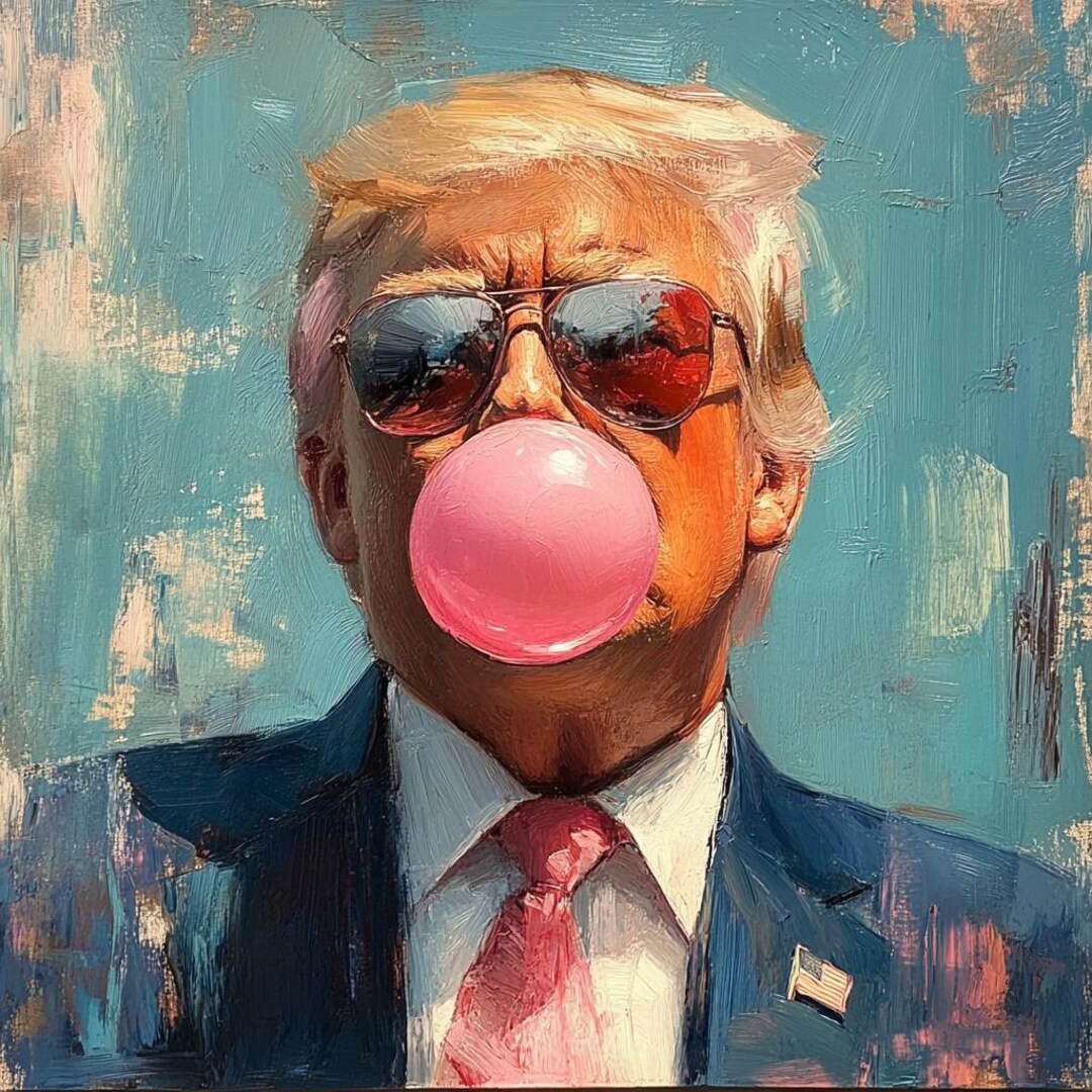 Trumps Diplomacy Oil Painting on Canvas 36x36 Western Art Home Decor - Etsy