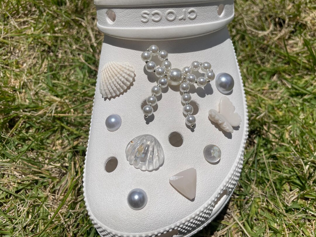 Pearl Ribbon Shoe Charm - Etsy