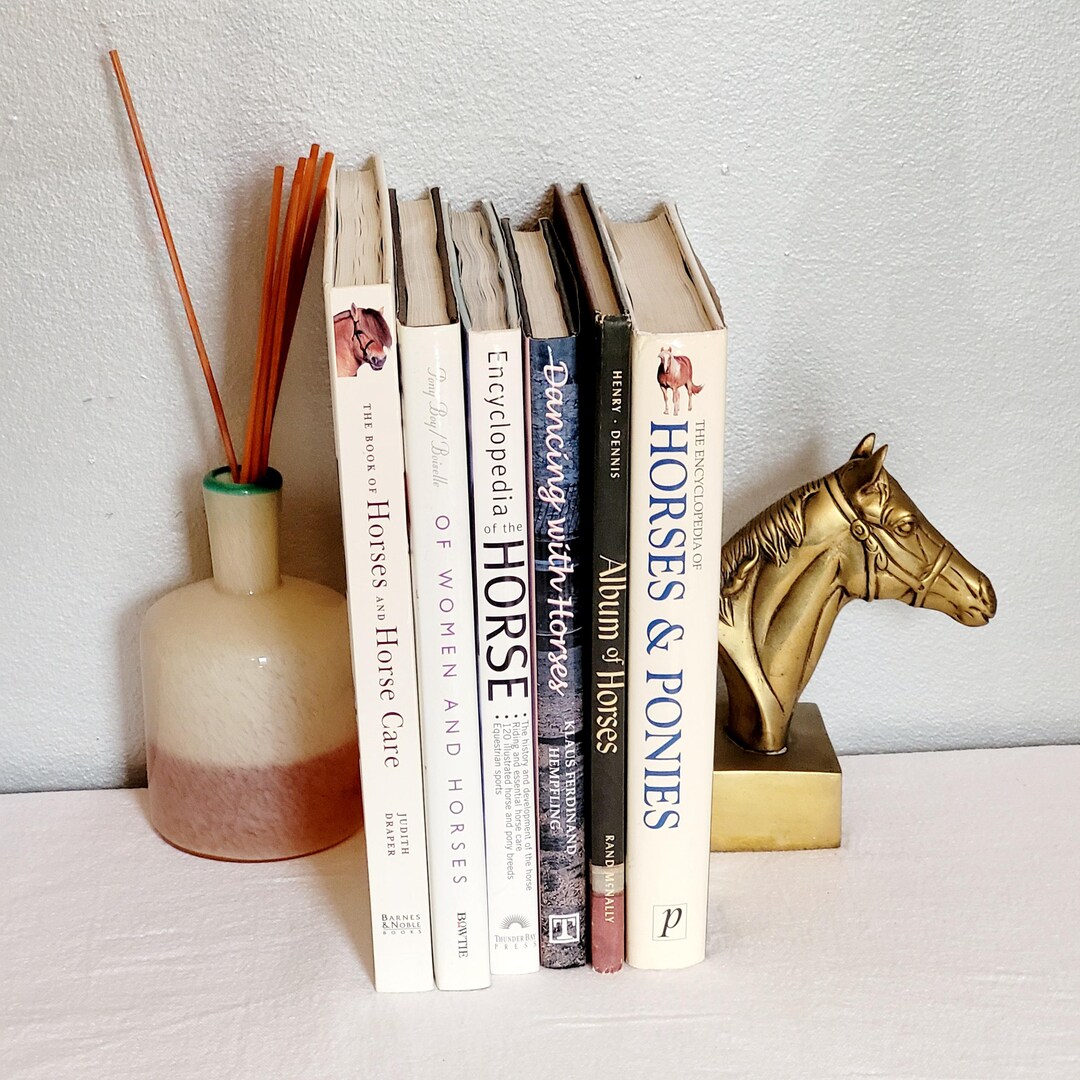 Collection of Horse-themed Books for Coffee Table or Console Display ...