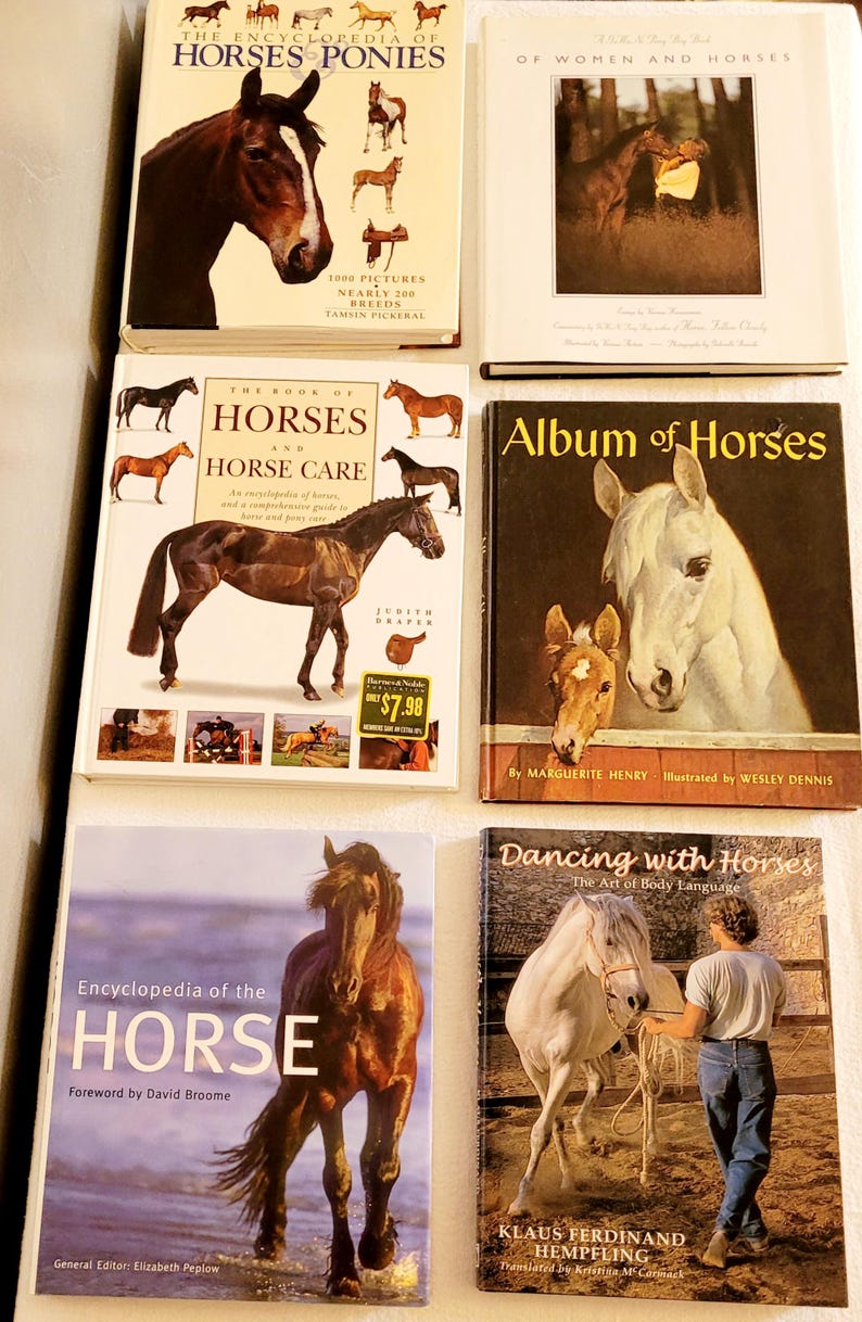 Collection of Horse-themed Books for Coffee Table or Console Display ...