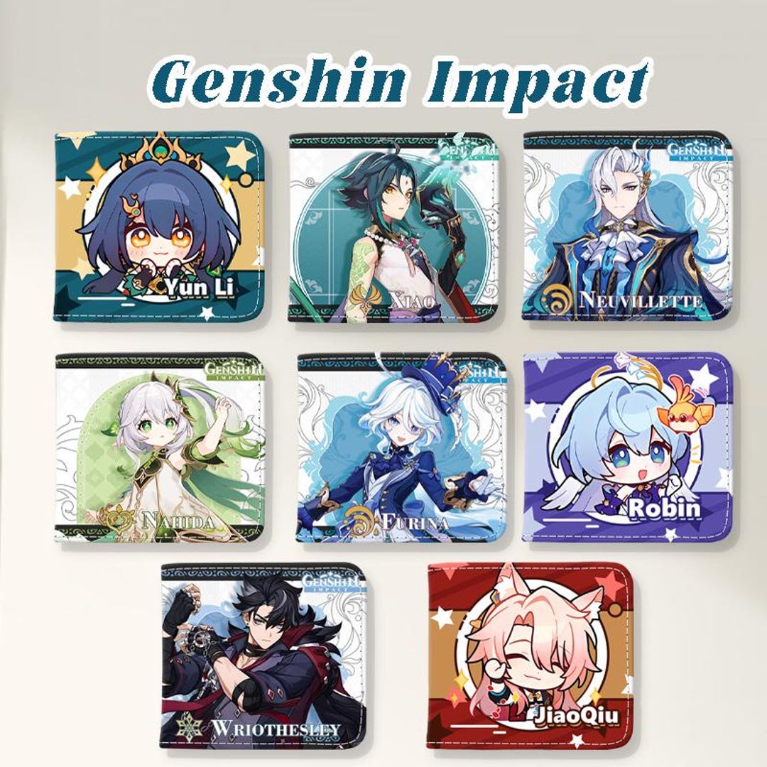 Genshin Impact Wallet, Inspired by the Characters in Genshin Impact,can ...