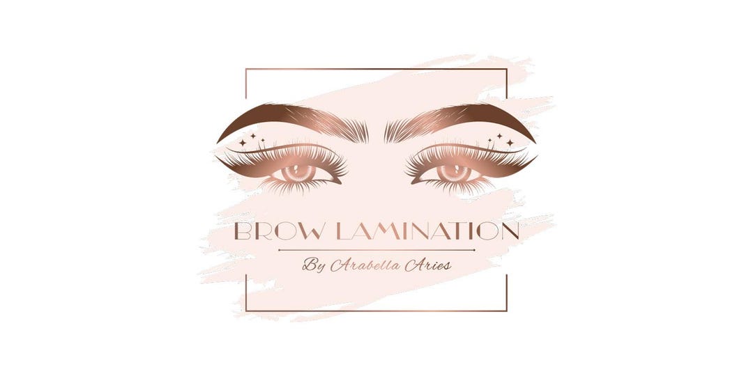 PREMIUM Rose Gold Brow Lamination Logo Lash Artist Logo Beauty Logo ...