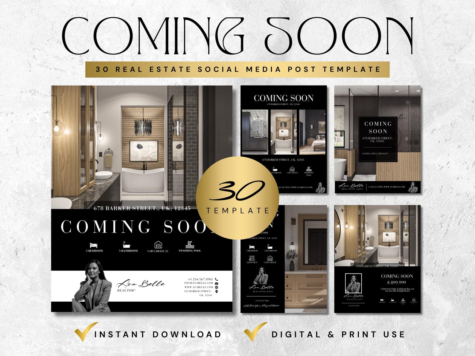 30 Coming Soon Real Estate Templates | Luxury Realtor Marketing | Canva ...