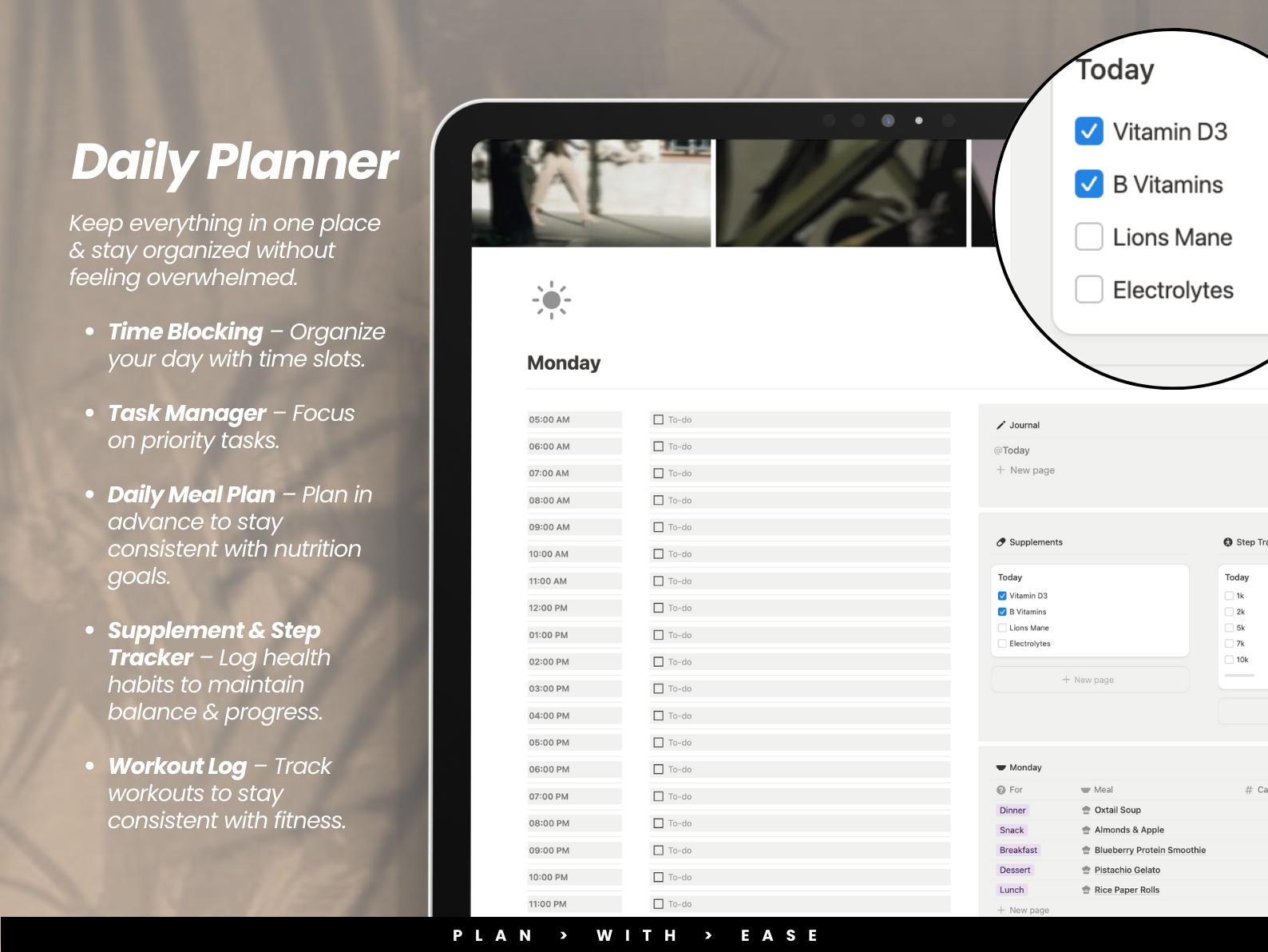 Notion Template, 2025 Ultimate Life Planner, All in One Notion Dashboard, That Girl Aesthetic ...