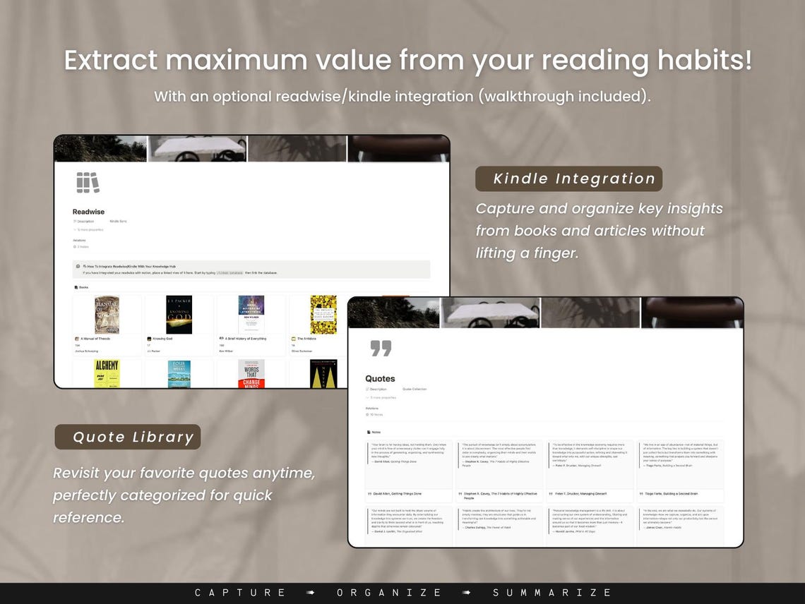 Note Taking System for Notion, Knowledge Management, Digital Note Taking, Media Capture ...