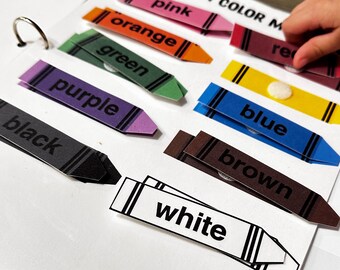 Color Matching Game, Busy Book Printable, Educational Activity ...