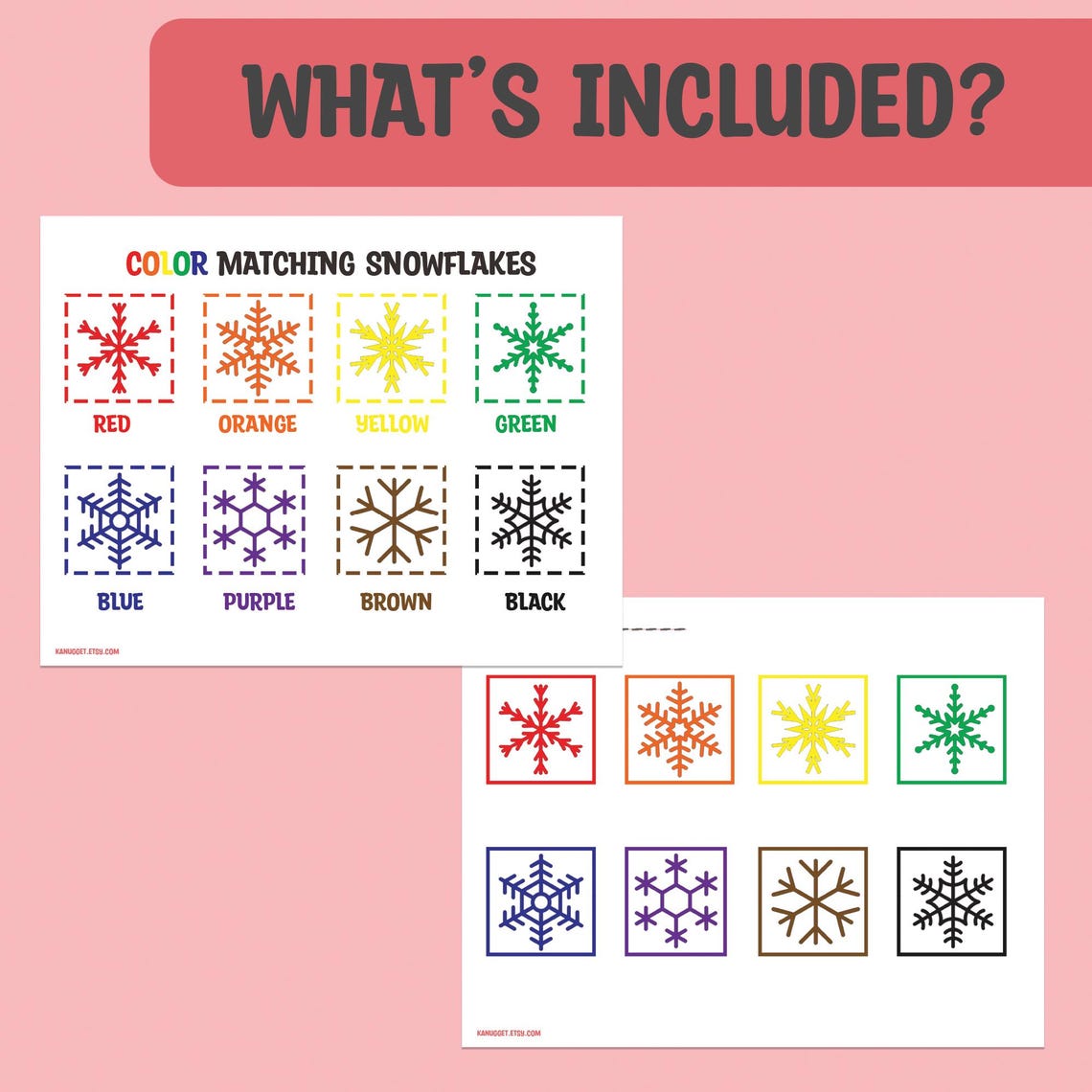 Winter Color Matching, Winter Busy Book Printable, Preschool Colors ...