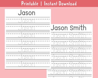 Customised Name Writing Practice Sheet Personalised Name Tracing ...