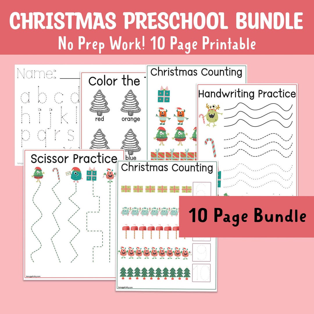 Christmas Preschool Packet, Christmas Preschool Printable, Homeschool ...