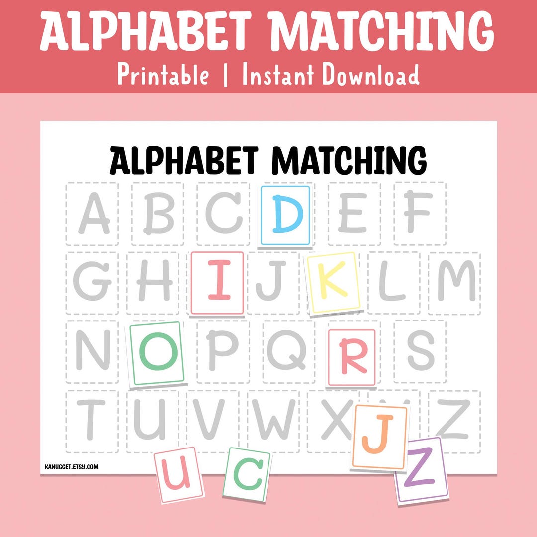 Uppercase Alphabet Matching Activity, Match the Colorful Letters to ...