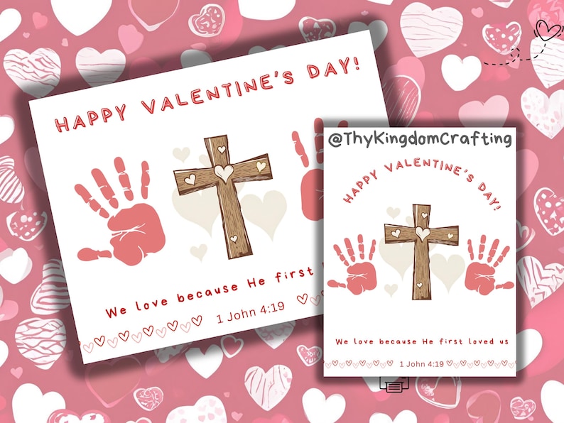 Preschool Christian Valentine's Handprint Craft, Bible Verse Kids Craft ...