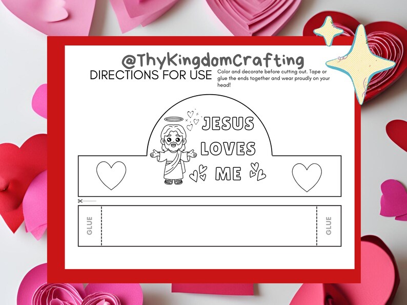 God is Love Godly Craft for Kids Pintable, Jesus Loves Me Bible Crown ...