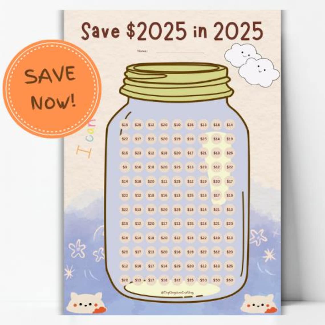 2025 in 2025 Saving Challenge Plan, Cute Saving Tracker, Save Money ...