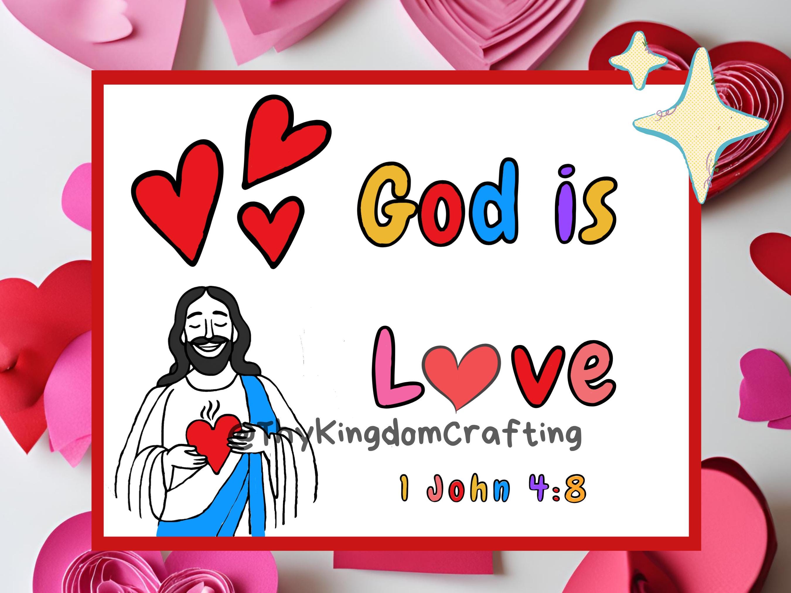 God is Love Godly Craft for Kids Pintable, Jesus Loves Me Bible Crown ...