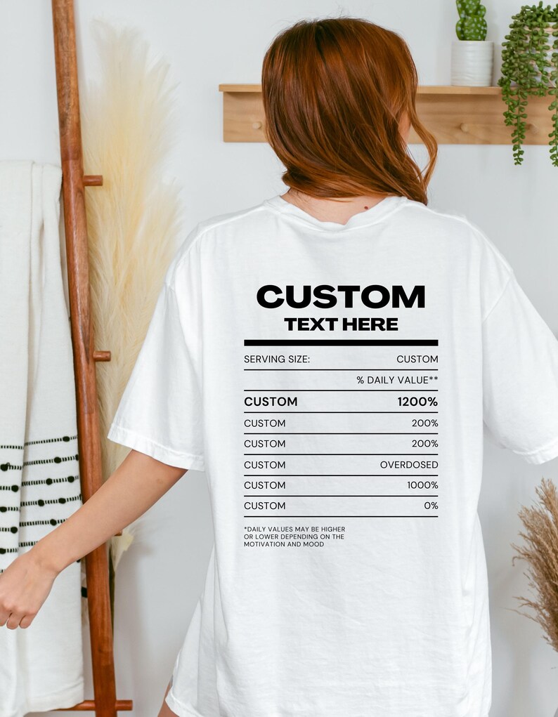 Custom Personality Recipe Shirt, Personalized Comfort Colors ...