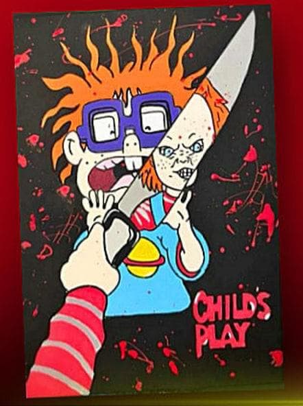 Chucky Vs Chuckie Painting - Etsy
