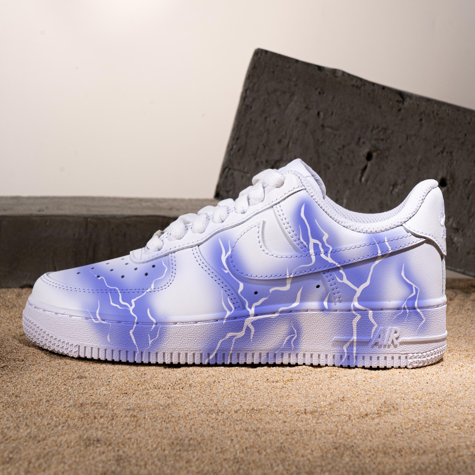 Purple Lightning Air Force 1 Custom Lightning Air Force One Hand ...