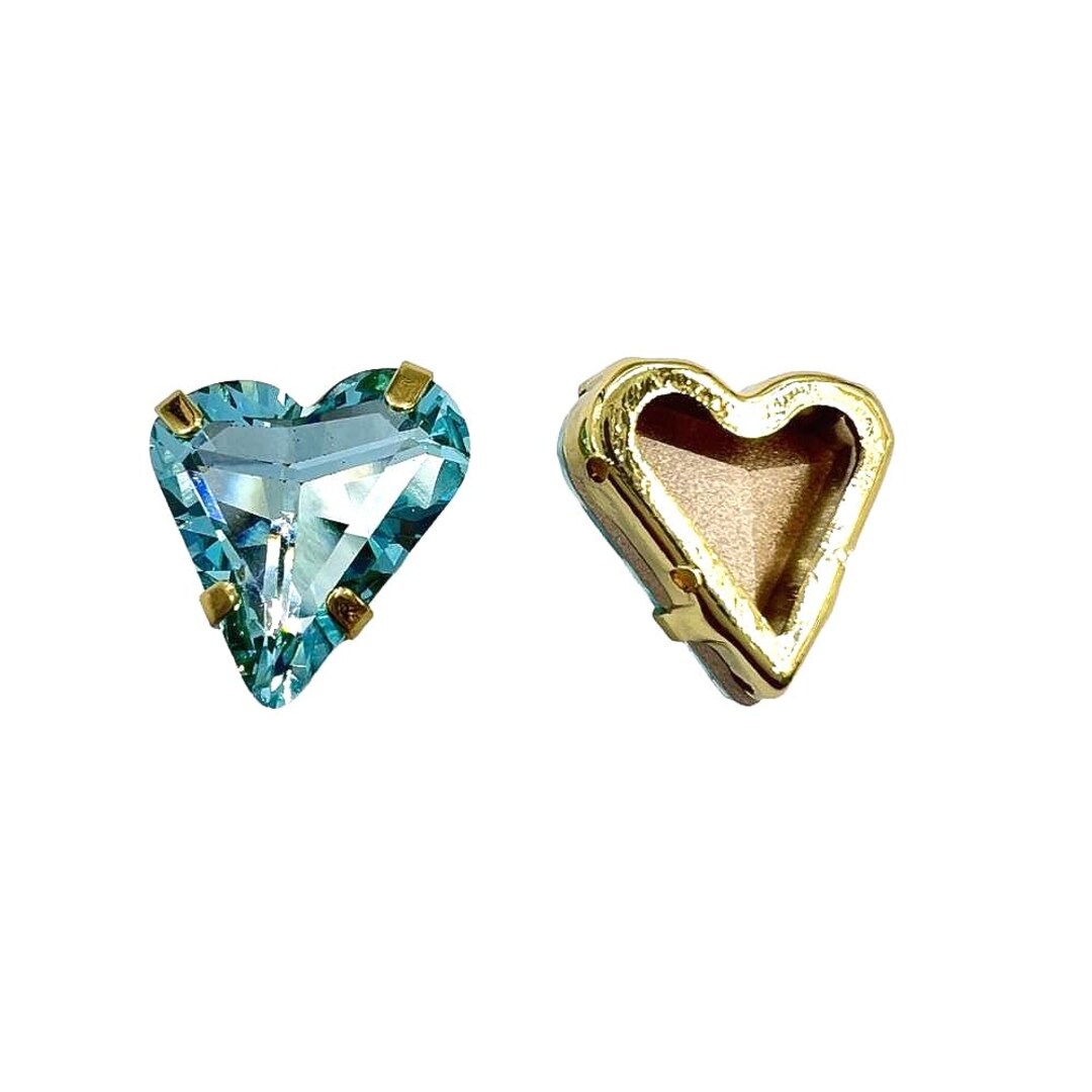 Brass Inlay K9 Crystal Heart Setting, Jewelry DIY (16x15.8mm) - Etsy
