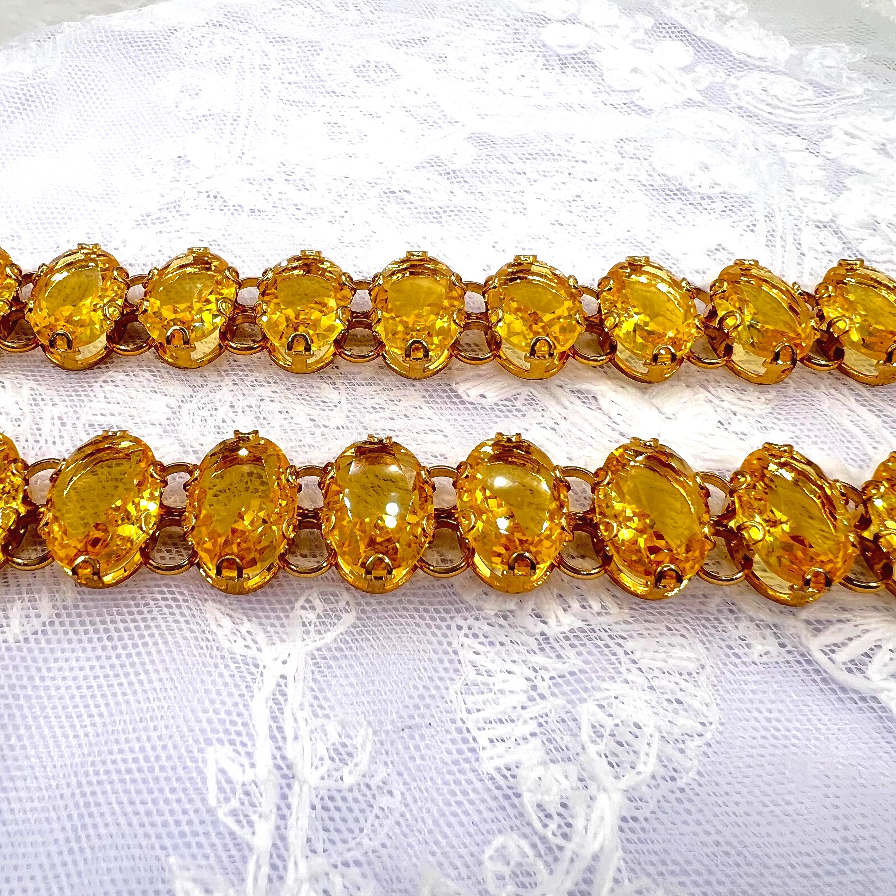 Handmade Gold-plated Brass Chain With Citrine Crystals - Etsy