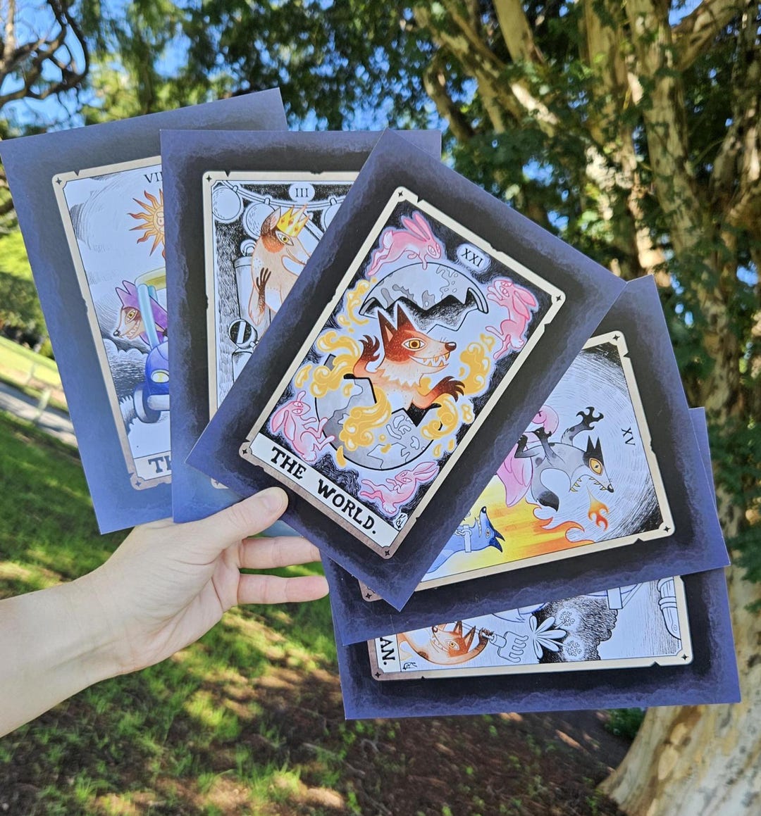 The Heeler Tarot Set1: the World, the Empress, the Devil, the Hanged ...