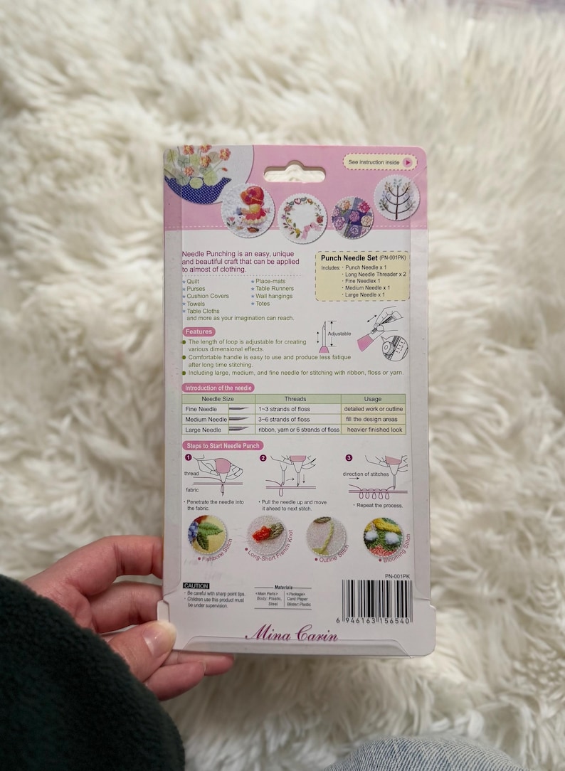 Mina Carin Punch Needle Set, Punch Needle - Etsy