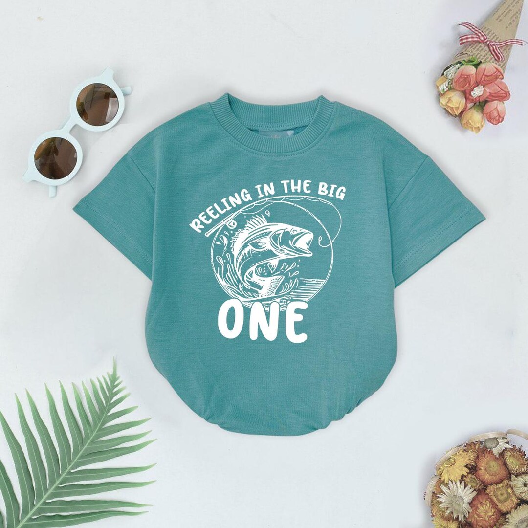Reeling in the Big One Baby Outfit, Fishing Birthday Baby Romper ...