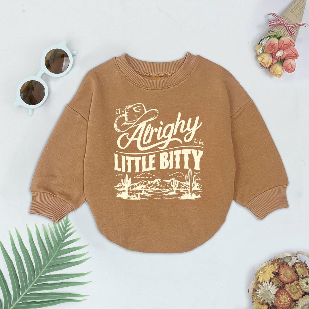 It's Alright to Be Little Bitty Baby Outfit, Retro Western Baby Bodysuit, Cute Country Baby ...