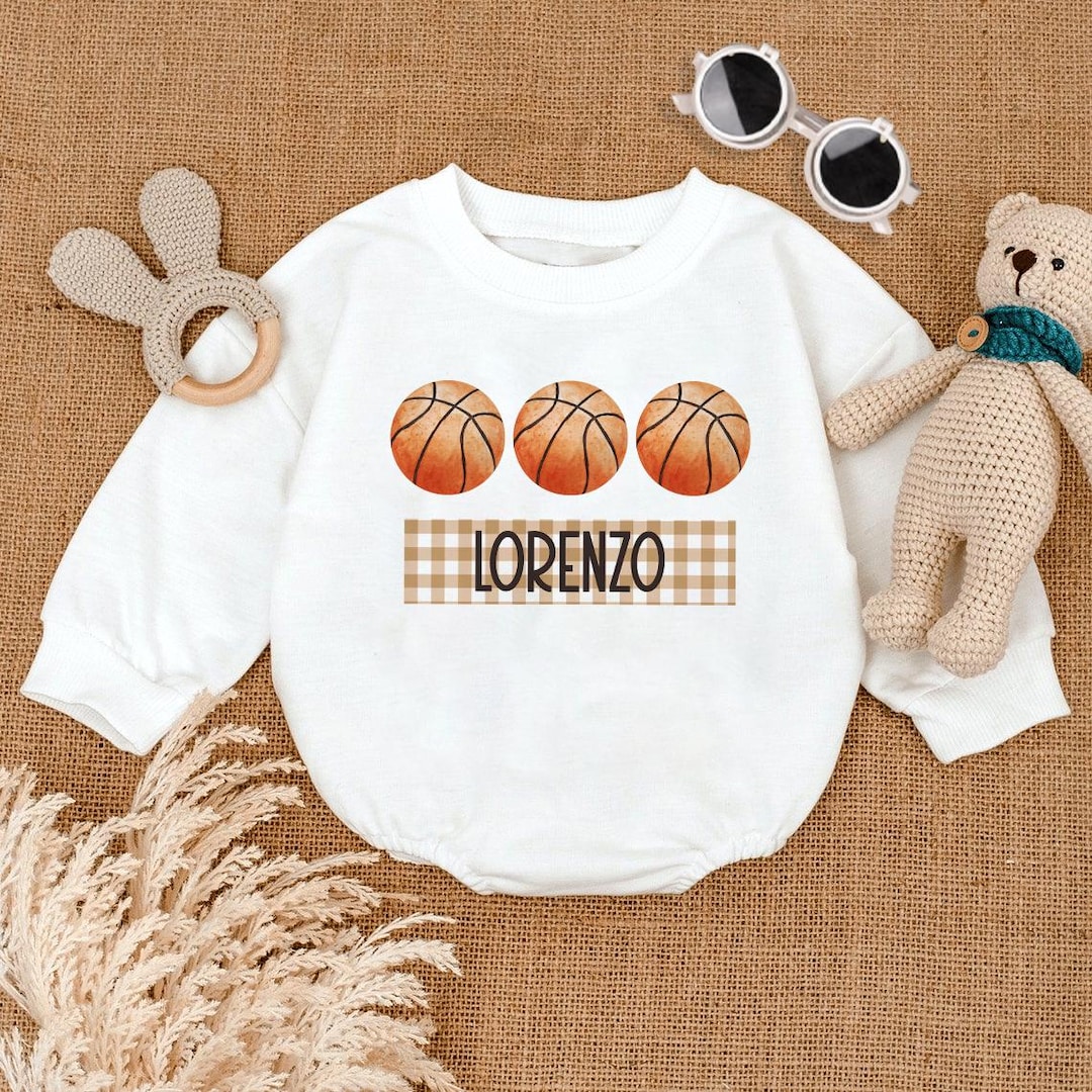 Custom Name Basketball Baby Outfit, Newborn Clothes Baby Boy, Game Day ...