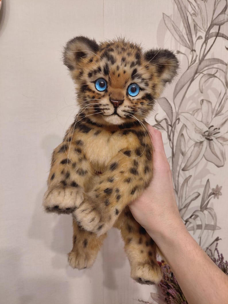 Realistic Toy Leopard Cub - Etsy