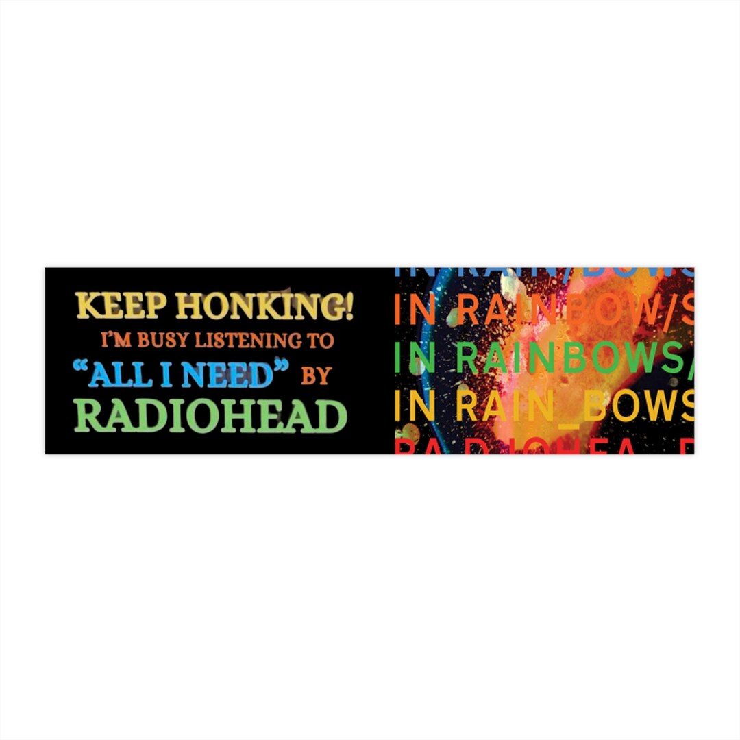 Radiohead Bumper Sticker: Music Lover Car Decor, Fun Travel Quote - Etsy