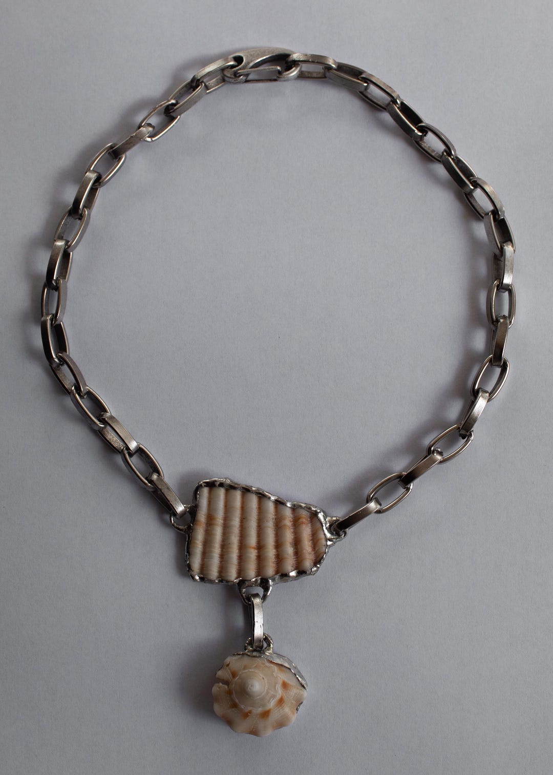 Soft Soldered Seashell Chain Necklace - Etsy