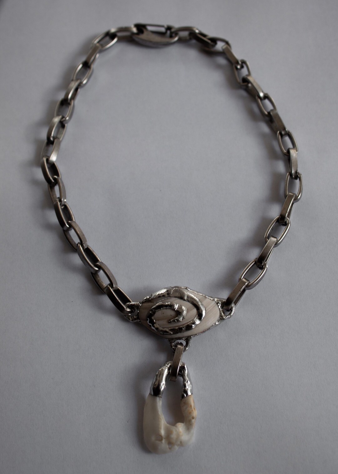 Soft Soldered Seashell Chain Necklace - Etsy