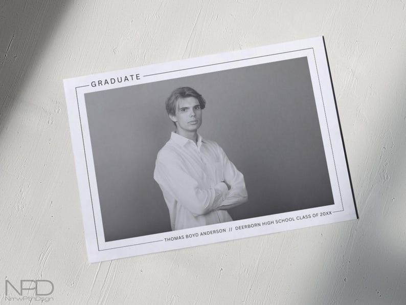 Graduation Announcement/invitation Card, Editable Canva Template, DIY ...