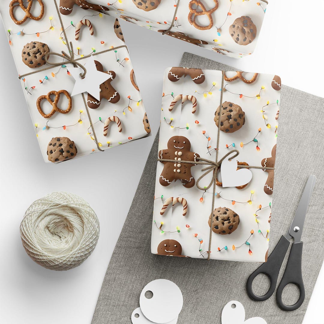 Wrapping Papers// Gingerbread Wrapping Paper// Candy Wrapping Paper ...