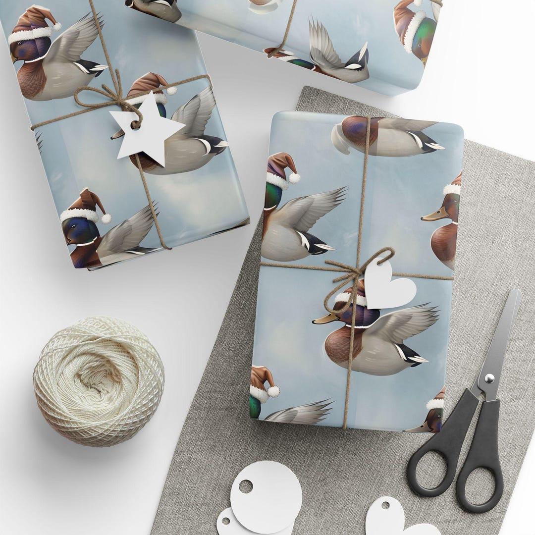 Mallard Duck Wrapping Papers// Hunting Wrapping Paper// Duck Hunting ...