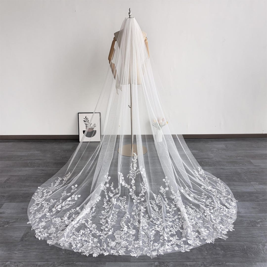Fairy Wild Poppy Bridal Veil, Veil Wedding Elegant Wild Floral, Fairy ...