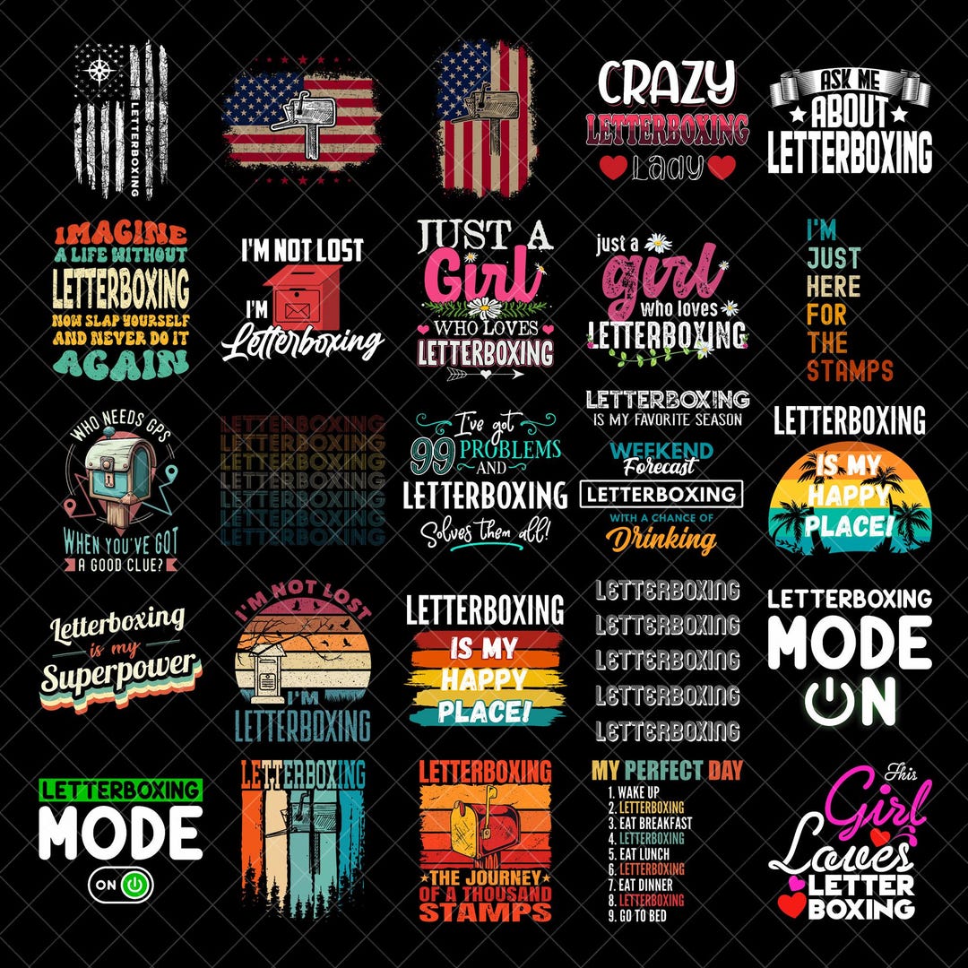 Letterboxing PNG Bundle, Just a Girl Who Loves Letterboxing Png, Stamp ...