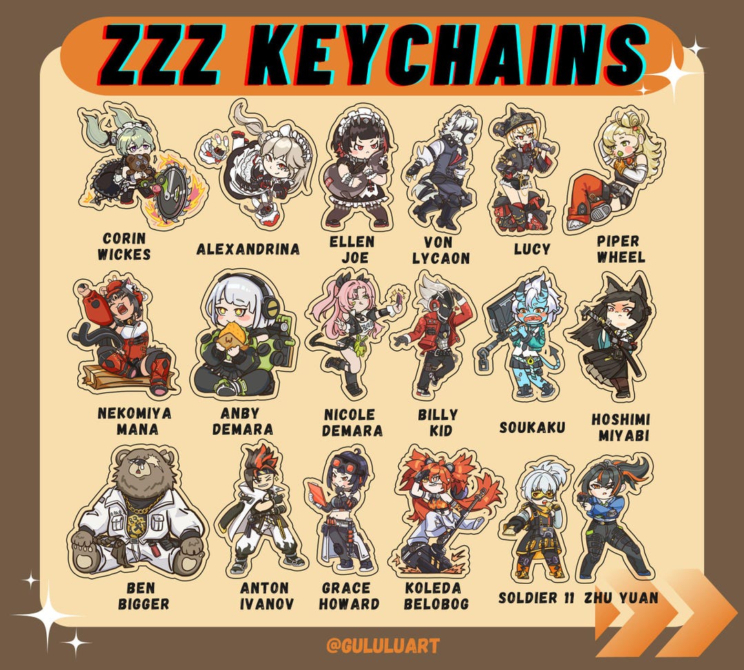 Zenless Zone Zero: Character Acrylic Keychains Collection | Cute ZZZ ...
