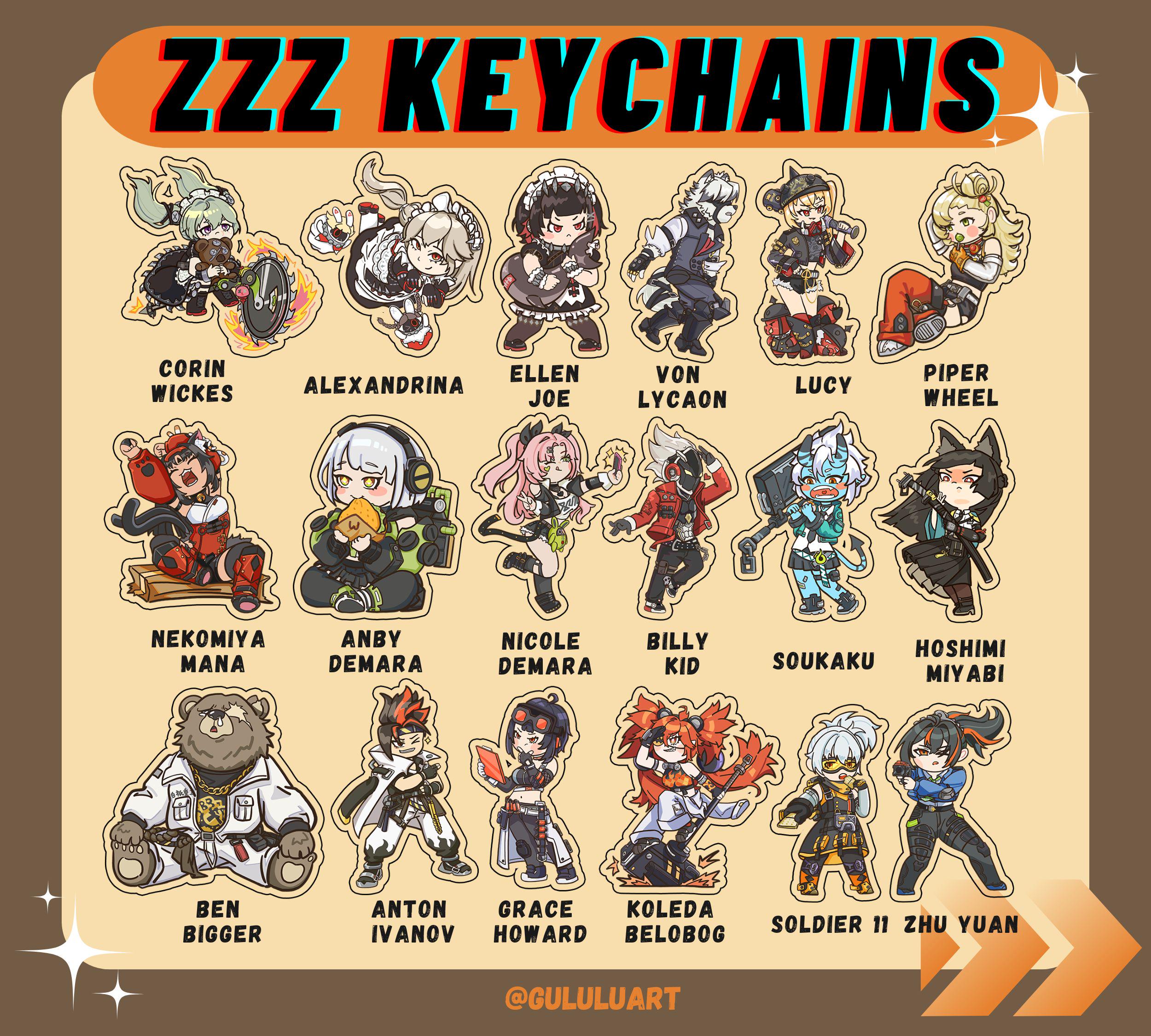Zenless Zone Zero: Character Acrylic Keychains Collection | Cute ZZZ ...