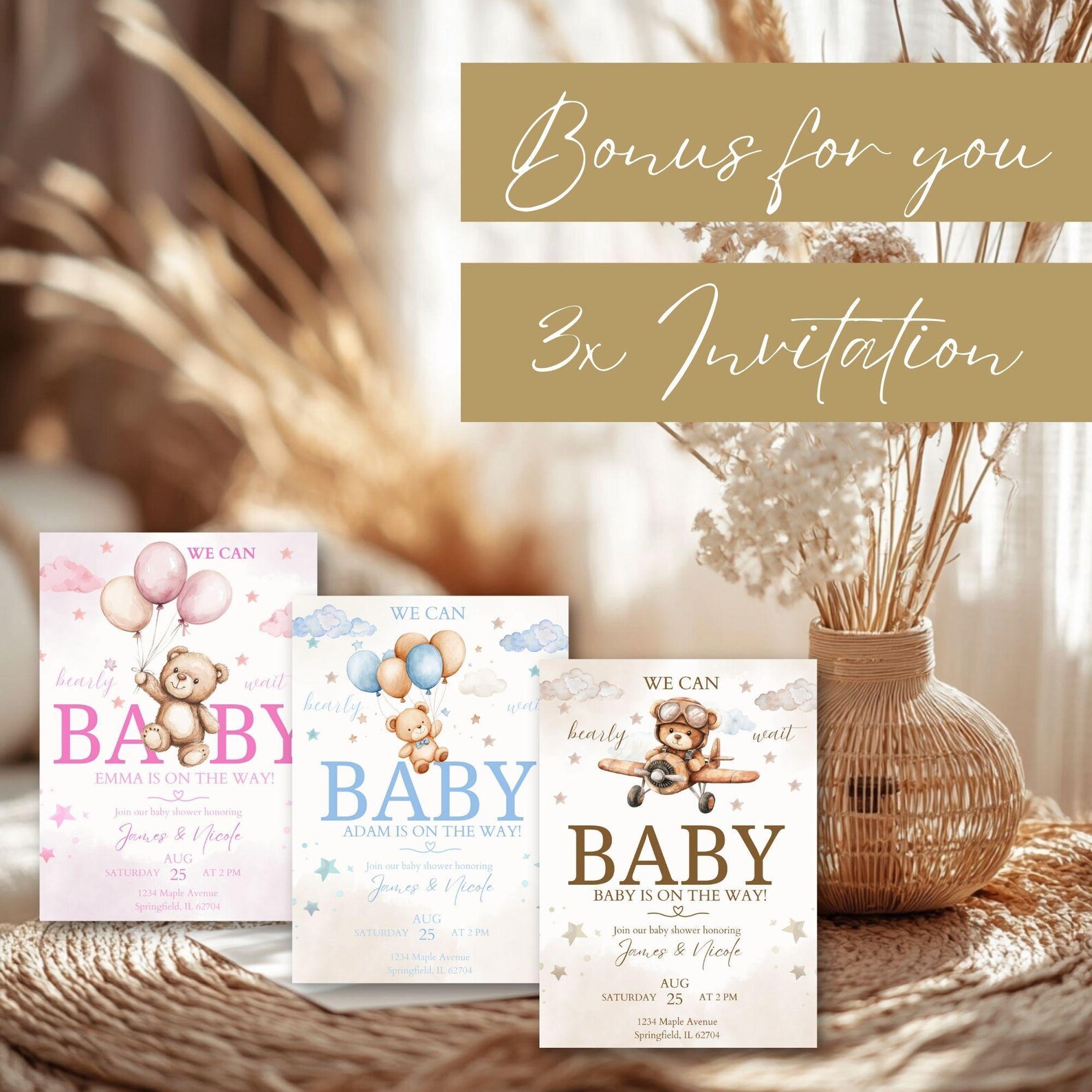 Valentine's Day Pregnancy Reveal Template: Digital Announcement for ...