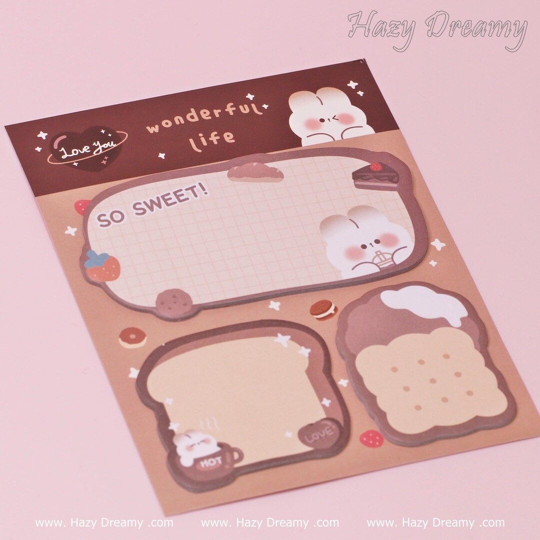 Bakery-inspired Sticky Notes: Kawaii Dessert Memo Pad - Etsy