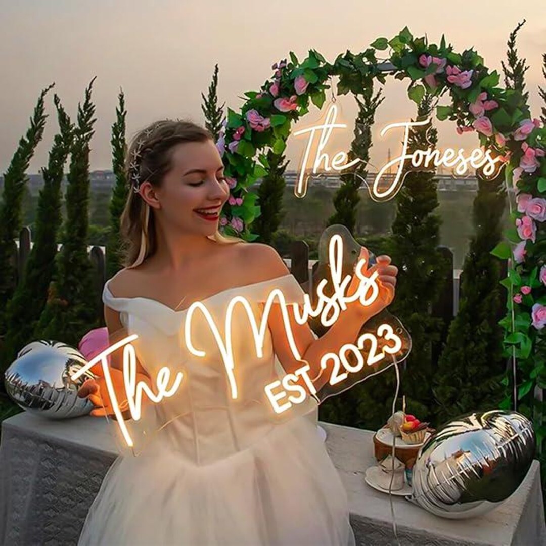 Custom Wedding Wall Decor, Aesthetic Wall Decor, Neon Name Sign, Neon ...