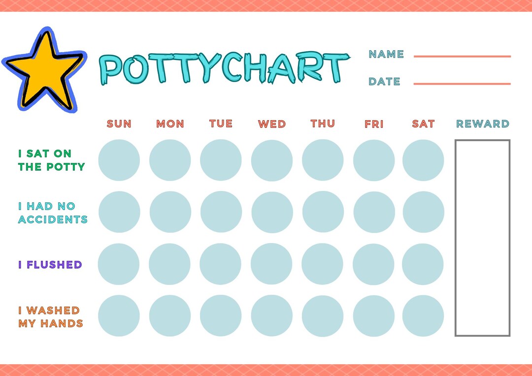 Potty Reward Chart - Etsy