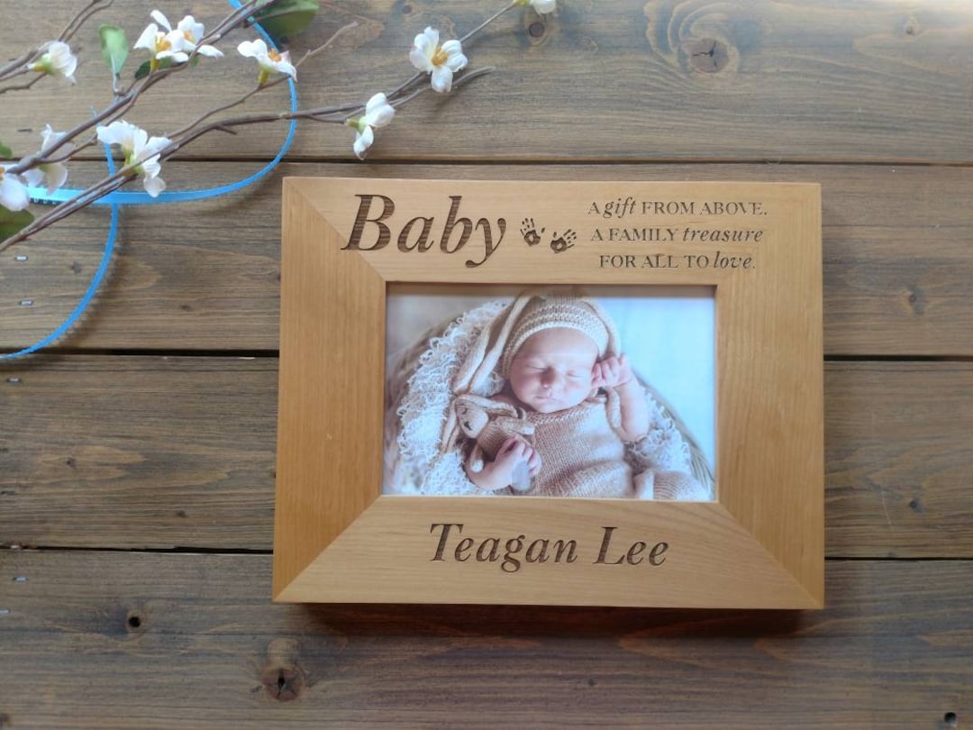 Personalized Baby A Gift From Above Picture Frame, Newborn Gift Baby ...