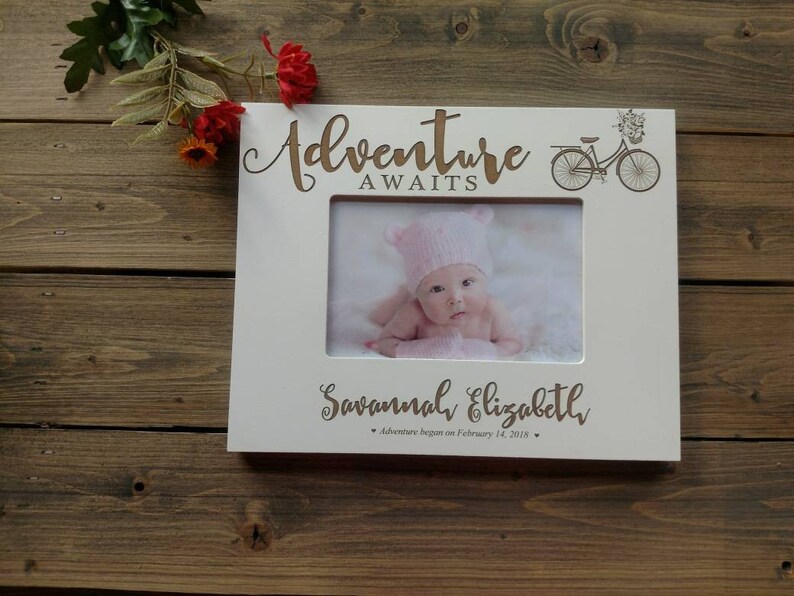 Personalized Baby Adventure Picture Frame Adventure Awaits | Etsy