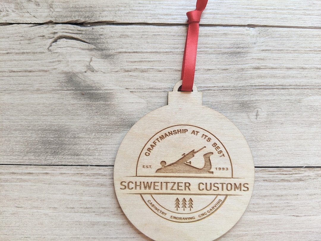 Set of 10 Custom Logo Christmas Ornaments, Business Christmas Ornament ...