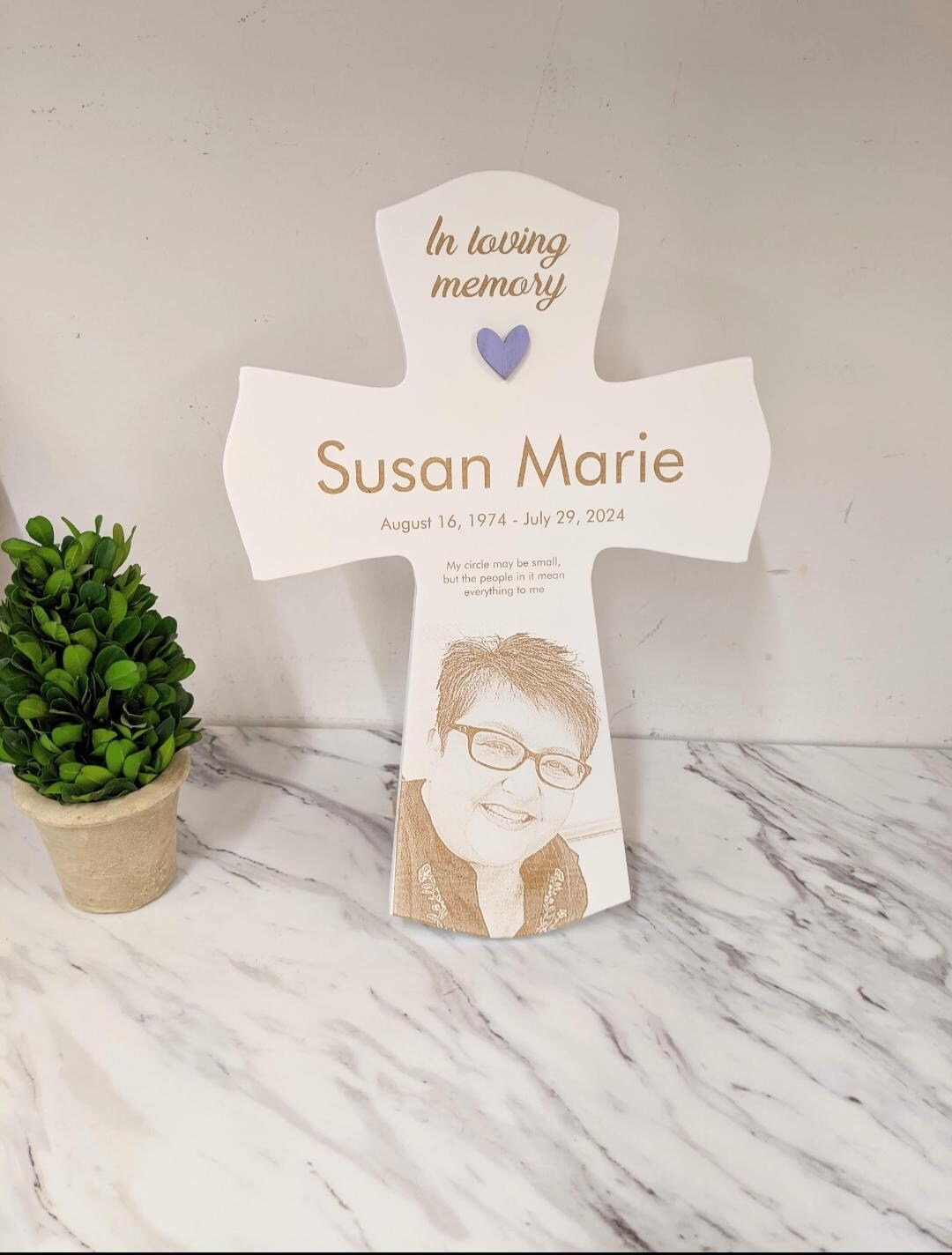 Personalized Photo Memorial Cross: Laser Engraved Remembrance Gift - Etsy